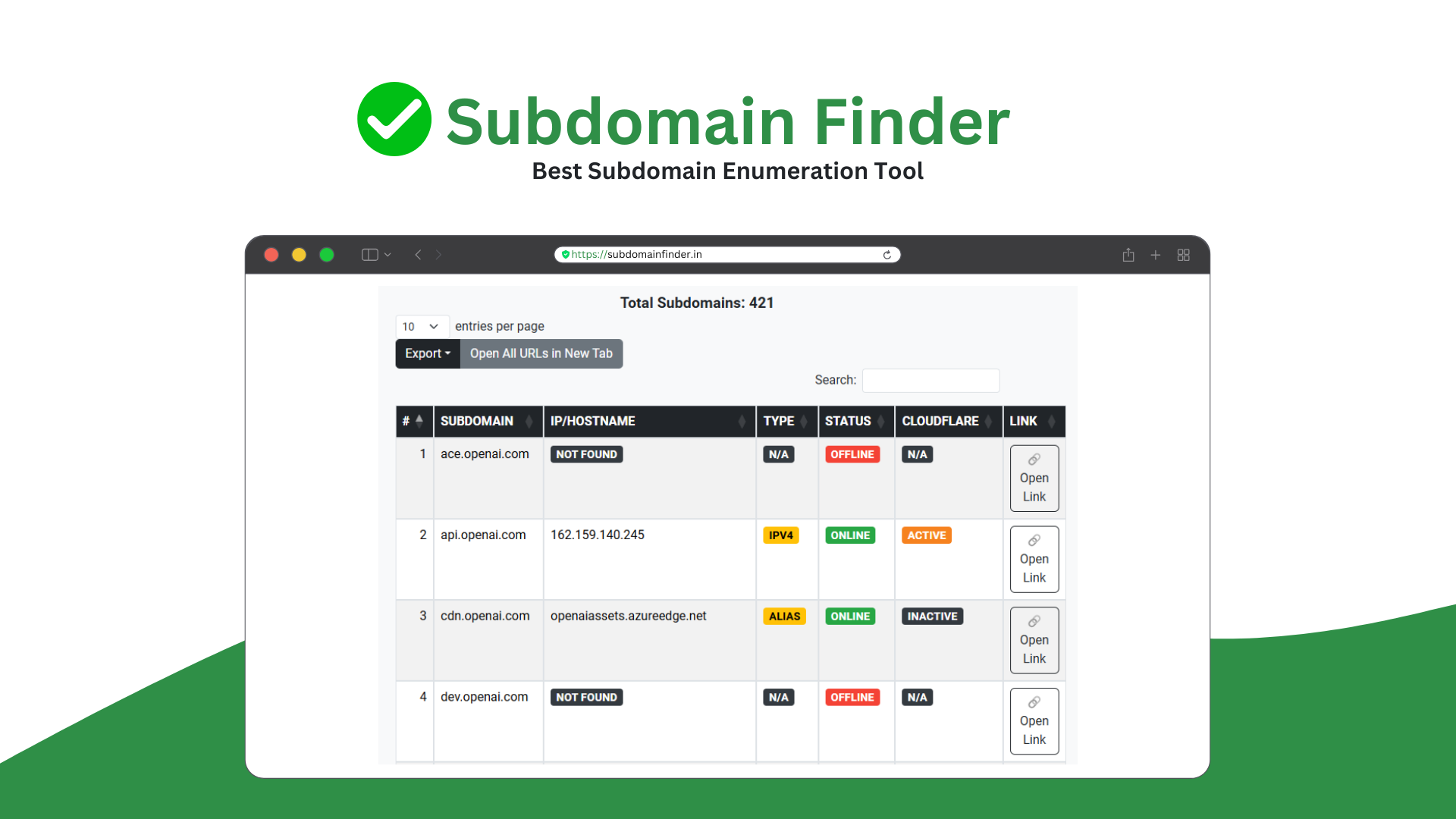 SubdomainFinder is Better - Best Subdomain Enumeration Tool